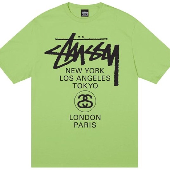 Stussy | Shirts | Stussy World Tour Short Sleeve Crewneck Graphic Tee ...